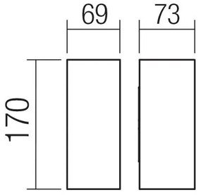 Redo 90637 - LED Venkovní svítidlo SONNY 2xLED/5W/230V 2200/4000K IP54 hnědá