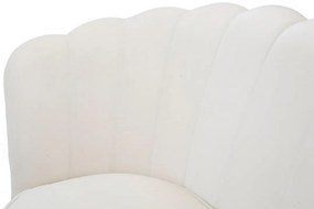 Designová pohovka Nahimana 130 cm bílá / zlatá