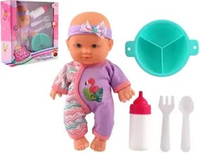 TEDDIES Panenka miminko s doplňky / 20 cm / pevné tělo / od 3 let