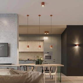 Sollux Lighting Stropní svítidlo ORBIS 2 okrově červené