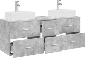 Sada koupelnových skříněk 3 ks Betonově šedá 3405846