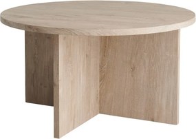 Kulatý konferenční stolek z MDF ve světle přírodní barvě ø 85 cm Poppy – Ellos Home