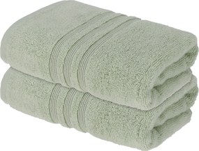 Livarno® Froté ručník Zero Twist, 50 x 100 cm, 500 g/m2, 2 kusy (zelená)