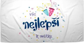 Sablio Ručník Vše nejlepší k svátku - 30x50 cm