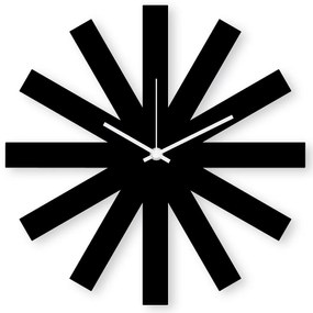Černé akrylové hodiny ve tvaru hvězdy 38x38 cm