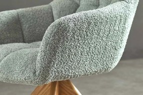 Designová otočná židle Vallerina šalvějová zelená / dub