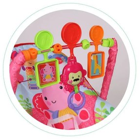 Dětské houpací křeslo ECOTOYS v růžové barvě 3v1
