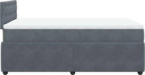 Box spring postel s matrací tmavě šedá 120 x 200 cm samet 3290023