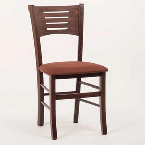 Stima Židle VERONA s čalouněným sedákem Odstín: Tmavě Hnědá, Látky: LUX bronzová 11