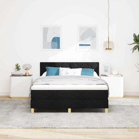 Postel s boxspringem s polštářem Černá 140 x 190 cm textil 3338995