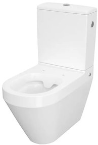 Cersanit Crea Clean On, oválná kombi mísa včetně Slim sedátka z duroplastu, bílá, K114-023