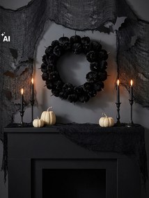 Sinsay - Dekorativní věnec s halloweenským motivem - černá