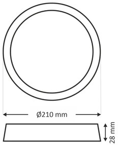 LED Stropní svítidlo LED/18W/230V 4200K pr. 21 cm bílá