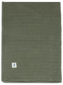 Deka pletená / samet 75x100 cm Pure Knit Leaf Green