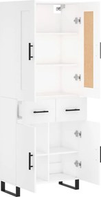 Skříň highboard bílá 69,5 x 34 x 180 cm kompozitní dřevo 3199897
