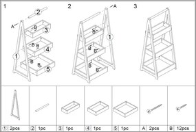 Koupelnový regál GREEN HARMONY, 3 police, bambus
