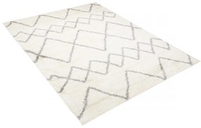 Kusový koberec shaggy Prata krémový 60x100cm