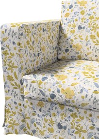 Potah na pohovku IKEA  Karlanda 3-místná nerozkládací, dlouhý barva žlutá látka pletený vzor, vzorované