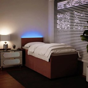 Box spring postel s matrací růžová 100x200 cm samet 3288533