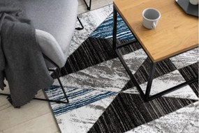 Kusový koberec ALTER Nano trojúhelníky modrý