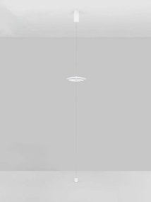 Matně bílá hliníková LED stmívatelná stojací lampa (výška 330 cm) Olos – Nova Luce