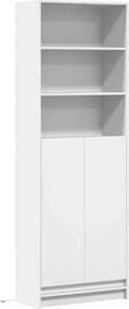 Skříň highboard s LED bílá 69 x 32,5 x 200 cm kompozitní dřevo 3307905