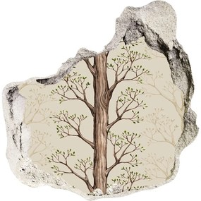 Wallmuralia Nálepka 3D díra na zeď samolepící Stromy 75x75 cm