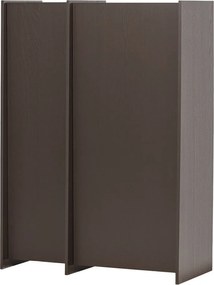 Tmavě hnědá skříňka v dekoru jasanu 102x140x44 cm Brock – WOOOD