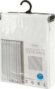 ZÁCLONA NA KROUŽCÍCH ESEL 350X250 CM BÍLÁ