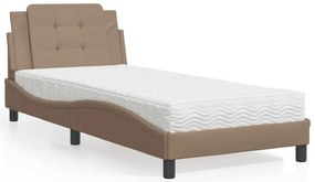 Rám postele bez matrace Zadar cappuccino 90 x 200 cm umělá kůže 3208842