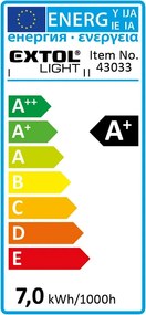 EXTOL LIGHT Žárovka LED reflektorová, 7 W, 510 lm, GU10, teplá bílá 43033