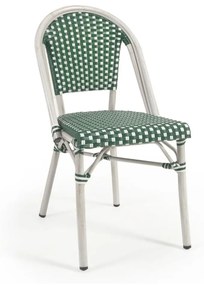 Zeleno-bílá venkovní židle Kave Home Marilyn