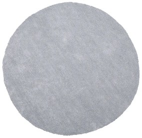 Koberec světle šedý kruhový ⌀ 140 cm DEMRE Beliani