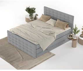 Šedá boxspring postel s úložným prostorem 160x200 cm Blend – Maison de Rêve