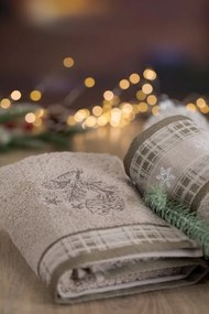 Bavlněný vánoční ručník béžový Šírka: 50 cm | Dĺžka: 90 cm