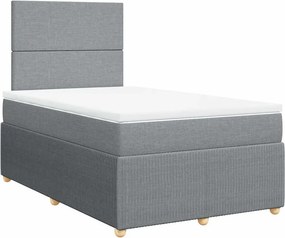 Box spring postel s matrací světle šedá 120x190 cm textil 3291988