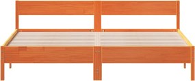 Postel bez matrace voskově hnědá 200 x 200 cm masivní borovice 3216211