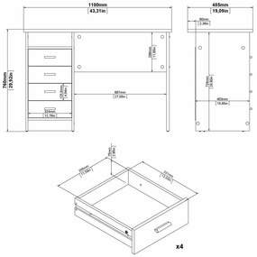 Tvilum Psací stůl Felix 146 bílá