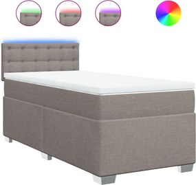 Box spring postel s matrací taupe 90x190 cm textil 3288061
