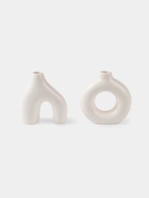 Sinsay - Sada keramických váz 2 pack - bílá
