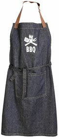 Forbyt Zástěra kuchyňská, Jeans BBQ, šedomodrá
