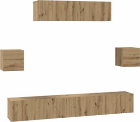 Sestava TV skříněk 7 ks Artisanový dub Kompozitní dřevo 3393410