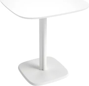 HOMCOM jídelní stůl pro 4 osoby, čtvercový kuchyňský stůl v moderním stylu s deskou ve vzhledu dřeva, 70 x 70 cm, bílá