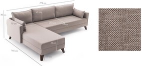 Hanah Home Designová pohovka BELLA krémová levá 275 cm 825BLC1512