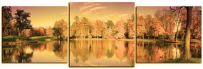 Obraz na plátně - Podzimní park - panoráma 5175FD (120x40 cm)