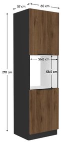 Skříň na vestavěnou troubu MENZO 60 DP-210 2F Tempo Kondela