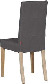 Potah na židli IKEA  Harry, krátký barva šedá látka pletený vzor