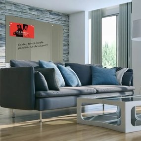 Šedá paynova firemní skleněná magnetická tabule Smatab® - 120 × 180 cm