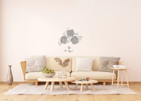 Samolepka na zeď Malované Černo-Bílé Růže | 65 x 85 cm | DFL1034