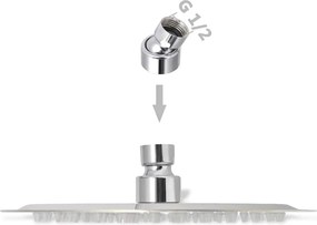 Dešťové sprchové hlavice 2 ks Ø 20 cm nerezová ocel 275934